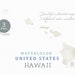Hawaii Map Watercolor Map Digital Map Map Clipart Wall - Etsy