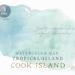 Cook Island Map Watercolor Map Instant Download Digital - Etsy