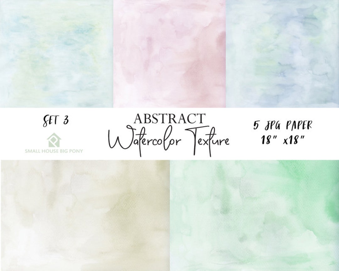 Watercolor (abstract) Digital Paper Pack Set 3: "watercolor Washes ...