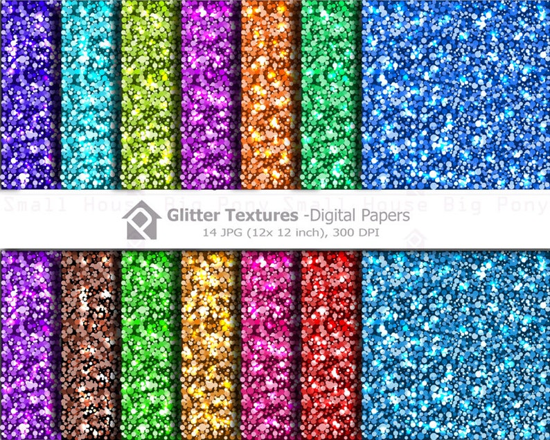 Glitter paper Clipart paper pack Clip art colorful paper | Etsy