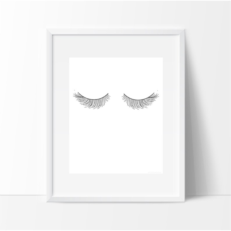 Lashes Print, Eyelashes, Makeup Print, Makeup Wall Art, Printable ...