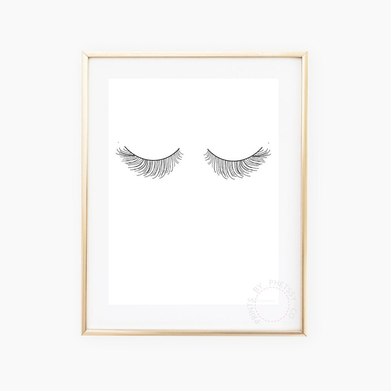 Lashes Print, Eyelashes, Makeup Print, Makeup Wall Art, Printable ...