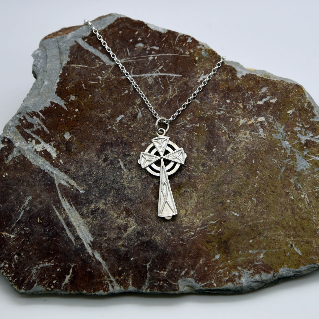 Silver Cornish Celtic Cross: the Lowenna, Handmade Douglas Hughes ...