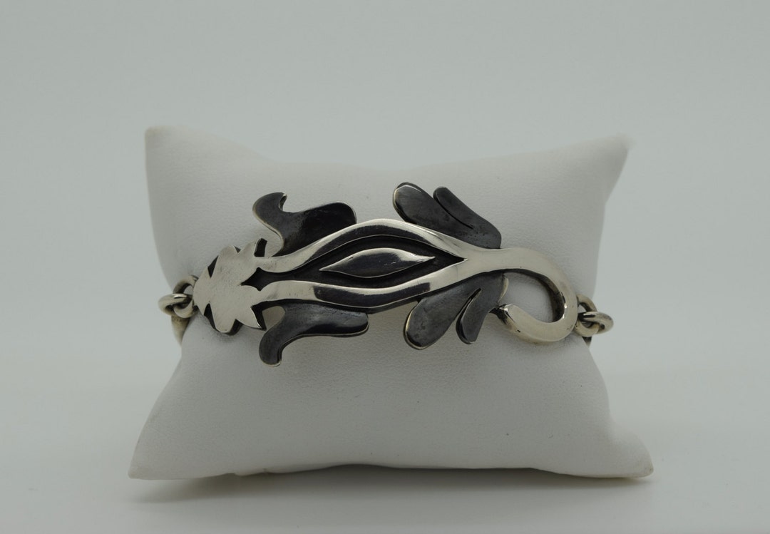 Solid Oxidised Silver Cat Bangle, Kitten Bracelet, Animal Jewellery ...