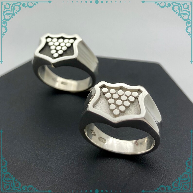 Handmade Solid Silver Cornish Bezant Signet Ring - Douglas Hughes ...