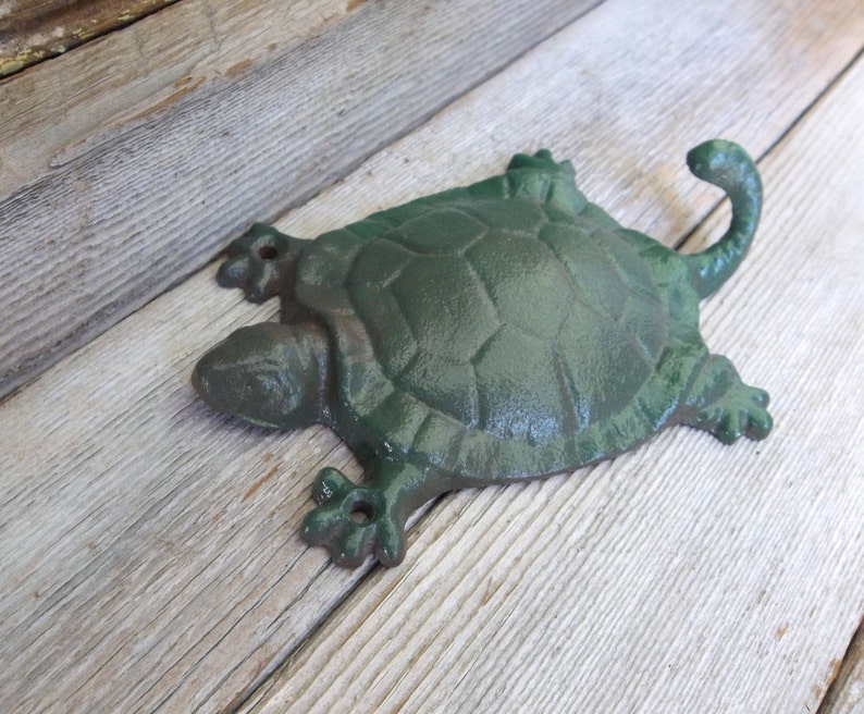 Cast Iron Turtle Wall Hook Rustic Home Decor Inside Outside | Etsy
