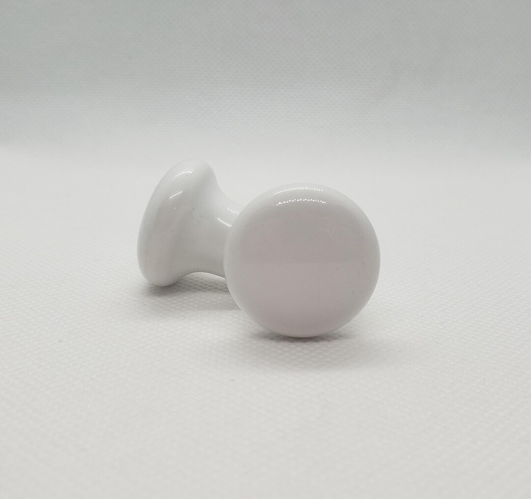 Small White Round Ceramic Knob Home Decor Drawer Pull Drawer Knob ...