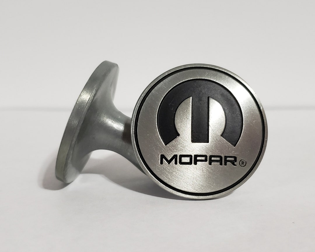 Black Mopar Silver Metal Knob Car Parts Service Home Decor Drawer Pull ...