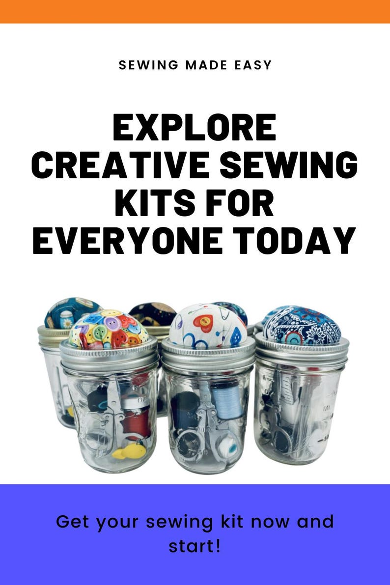 Sew in Style With This Mason Jar Sewing Kit - Practical Gift for Sewing ...