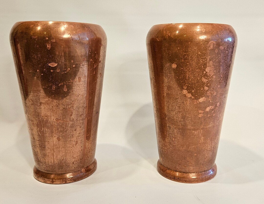 Pair Vintage Copper Vases REVERE Rome NY - Free Shipping - Etsy