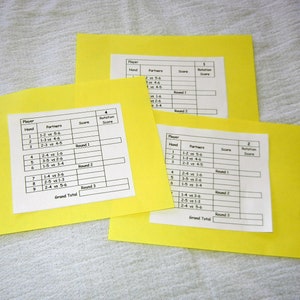 6 Player - 1 Table Bridge / Whist / Game Tallly Downloadable Bridge ...