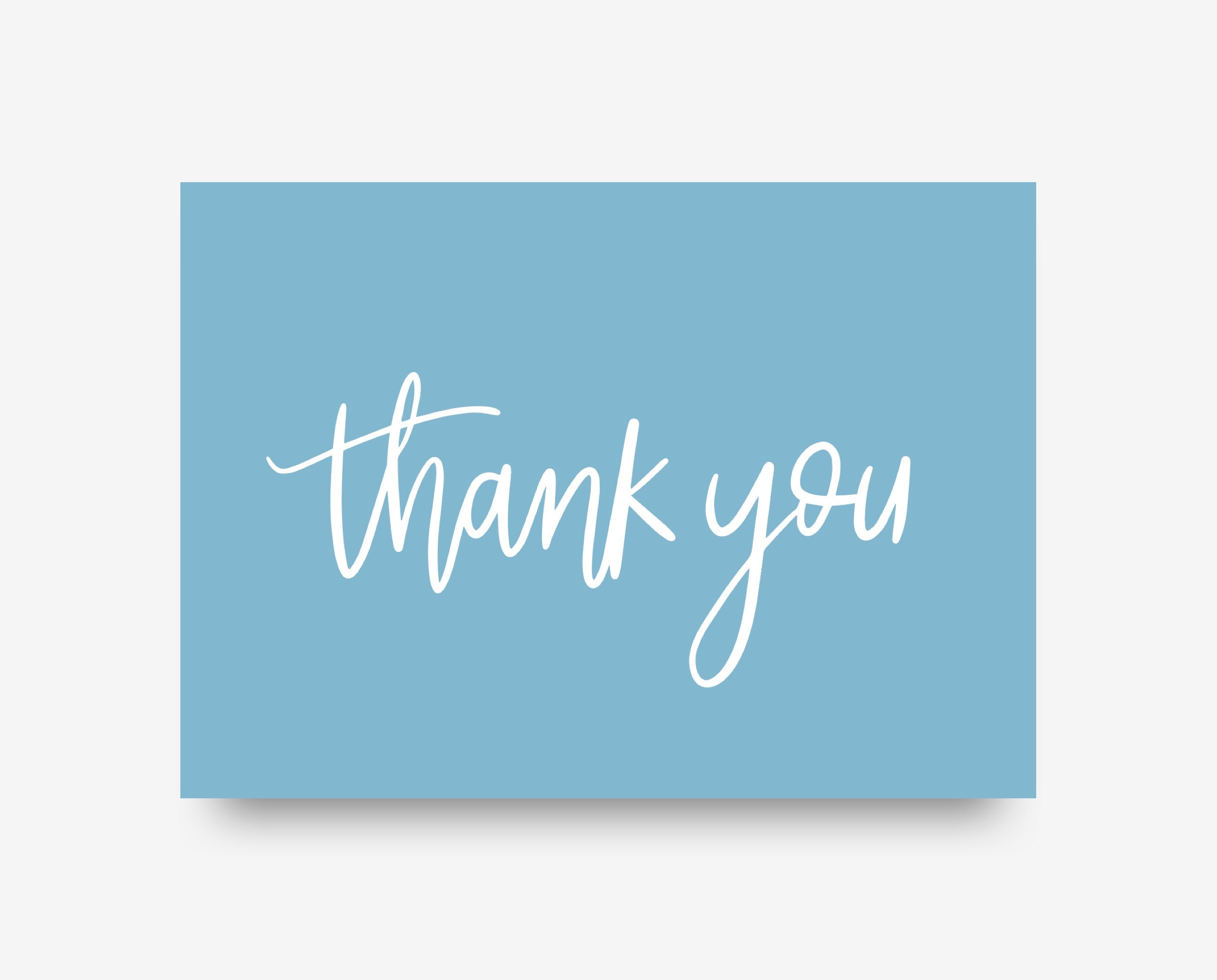 Cursive Thank You Card | Etsy