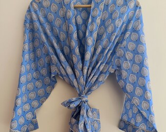 Indian cotton robe | Etsy