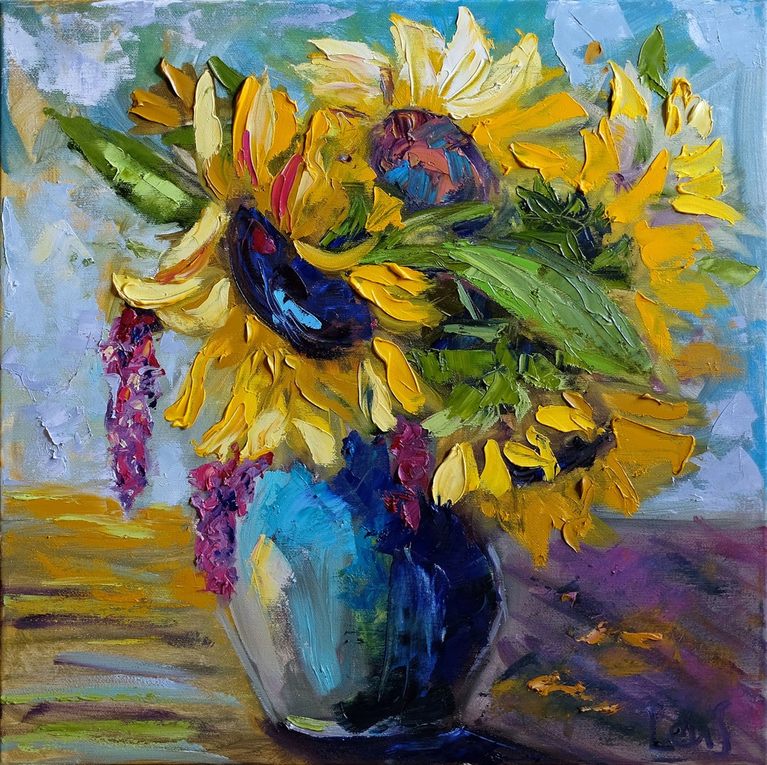 Abstract Sunflower Art