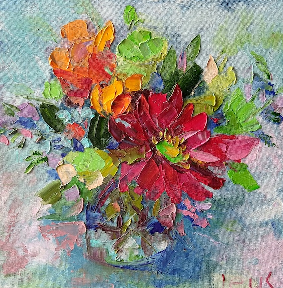 Bright Colorful Flower Paintings