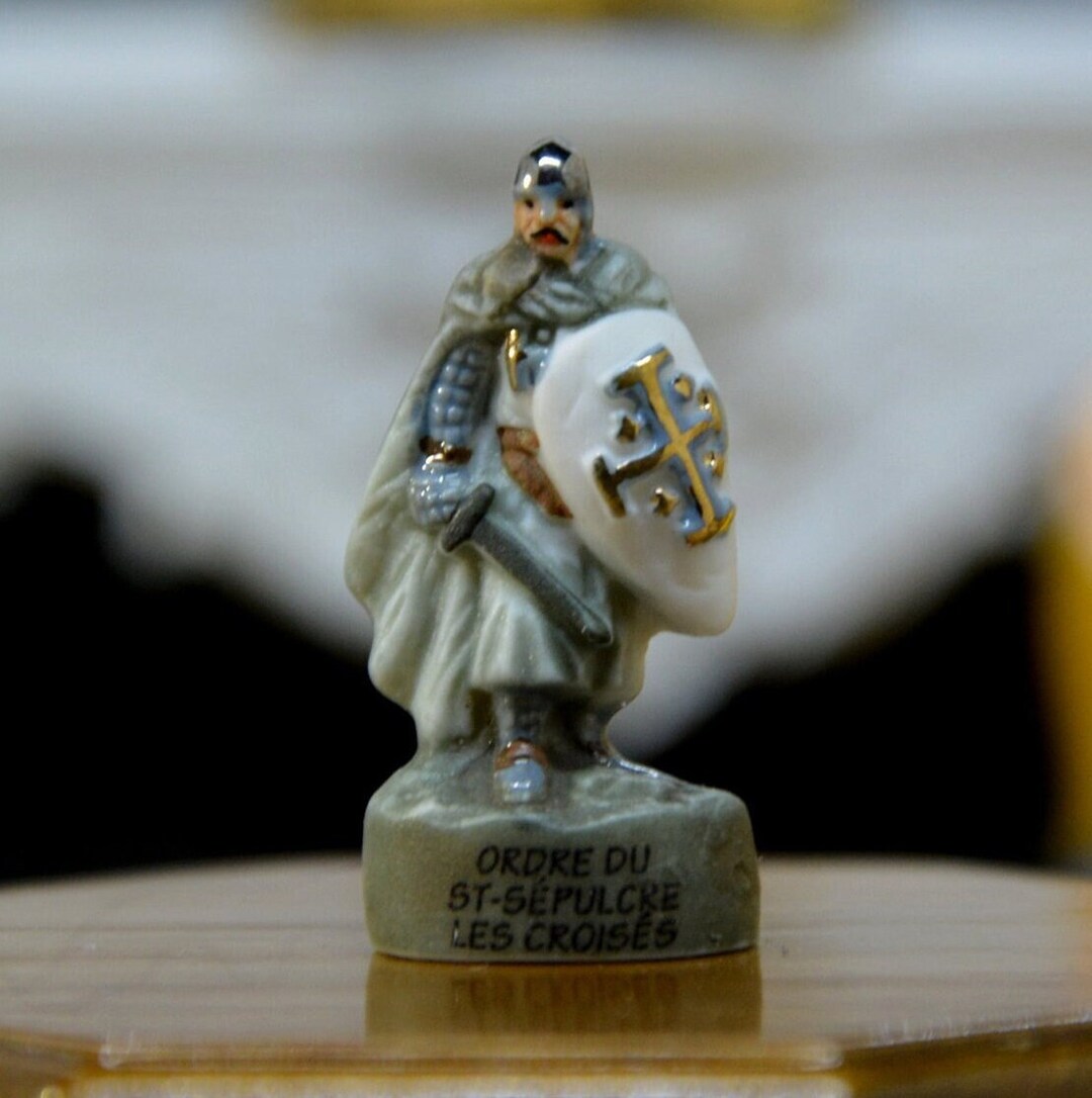 Real Porcelain Statuette, Knight of the Holy Sepulchre, Crusader of the ...