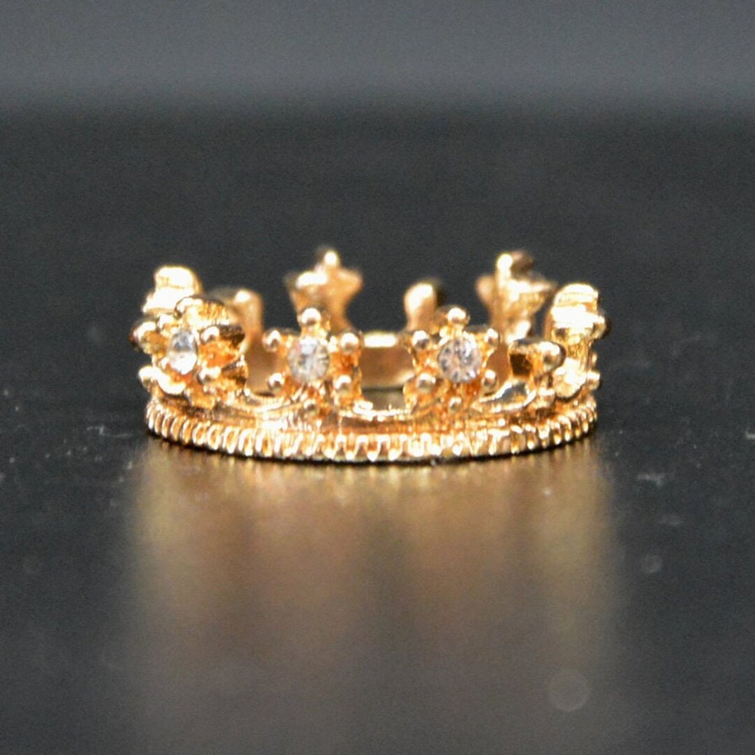 Imperial Tiara, Royal Crown, With Diamond Rhinestones, Gold Plated ...