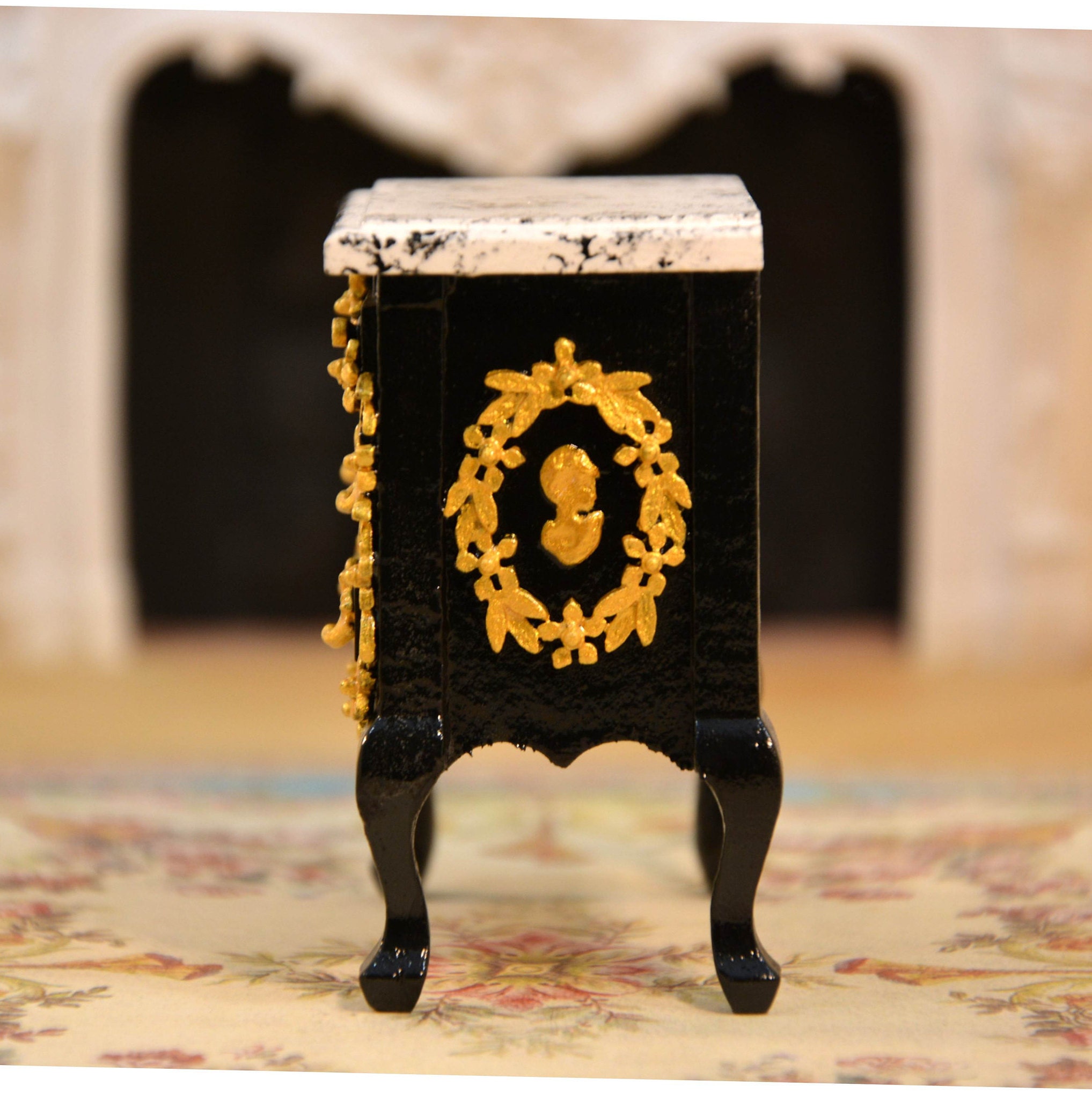 French Rococo Louis XV chest of drawers Golden ornamentation | Etsy