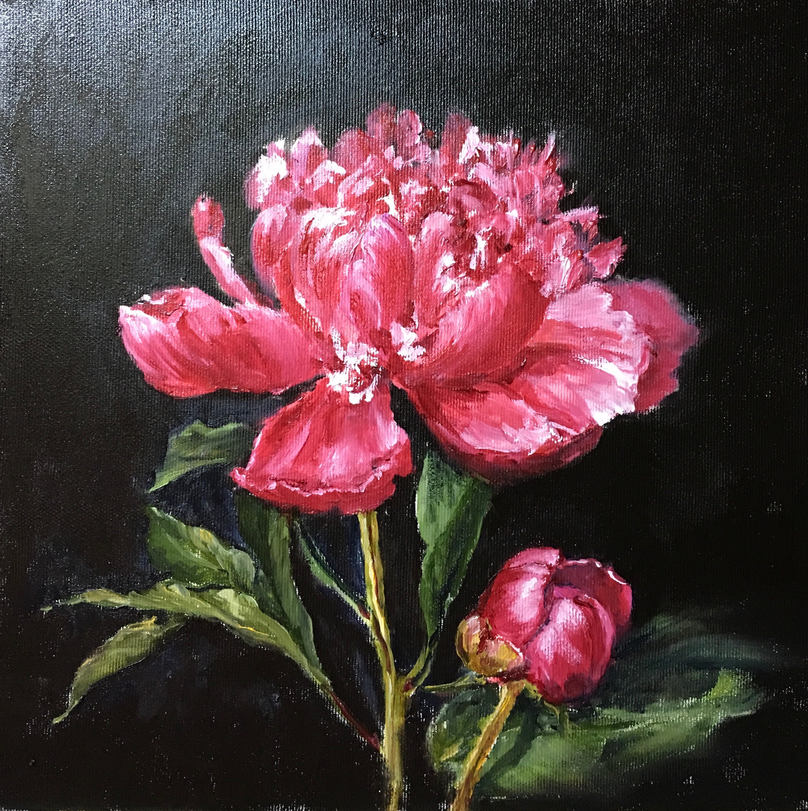 Oil Paintings Of Peonies