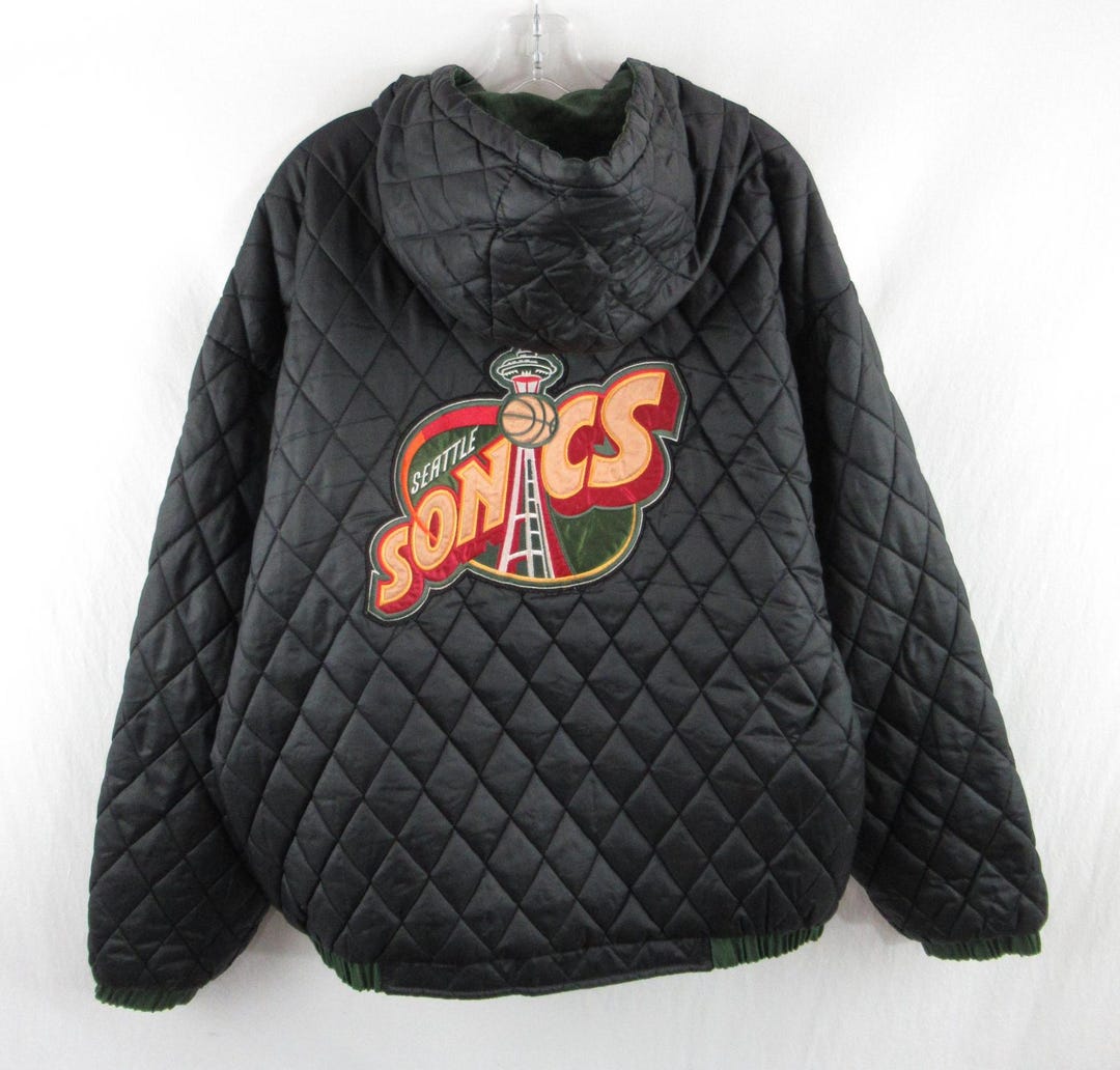 Vintage Pro Player NBA Reversible Seattle Supersonics Puffer Jacket ...