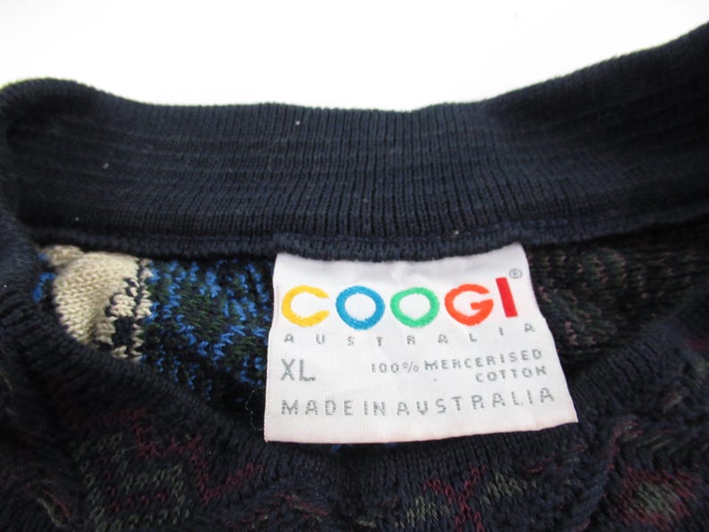 Vintage COOGI Multicolored 3D Knit Pullover Sweater Size XL - Etsy