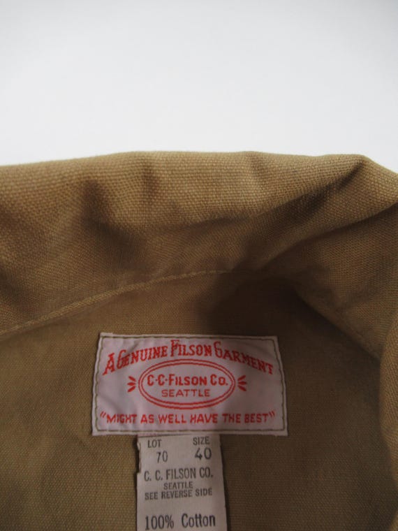 Vintage 70s 80s CC Filson Co. Seattle Canvas Jacket S… - Gem