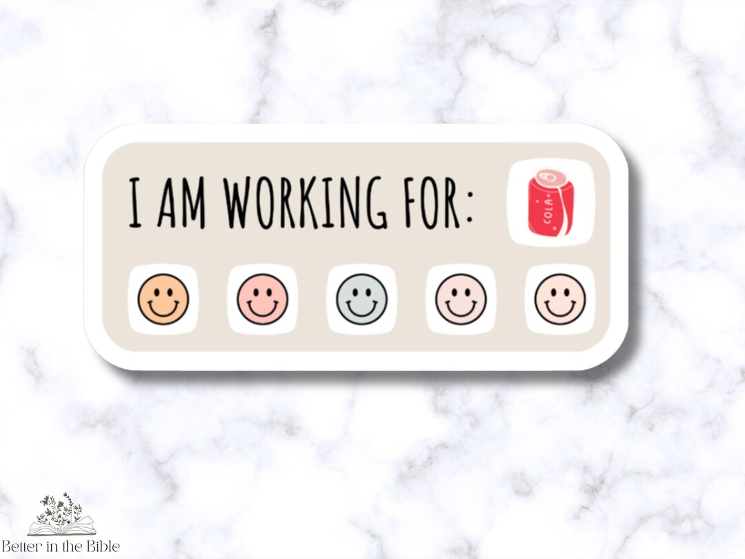 I Am Working for Sticker Chart, Special Education Reward Chart Sticker ...