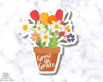 Grow in Grace Sticker - Etsy