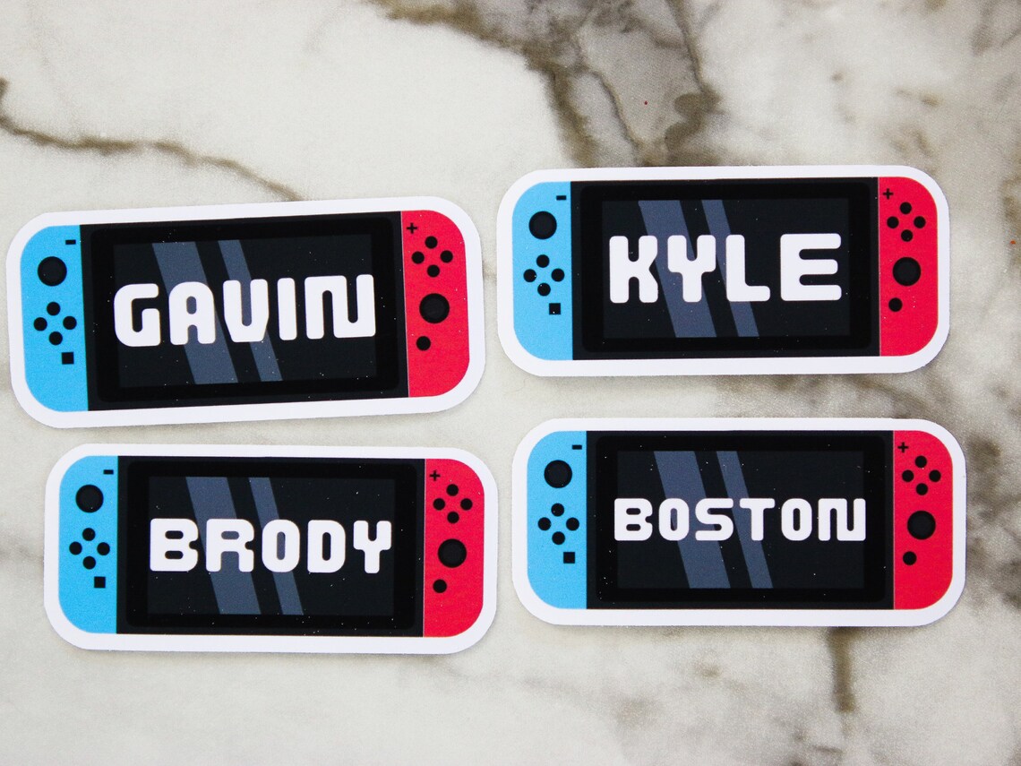 Custom Name Nintendo Switch Sticker, Nintendo Switch Sticker, Nintendo ...