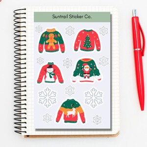 Ugly Christmas Sweater Stickers, Ugly Sweater Stickers, Christmas ...