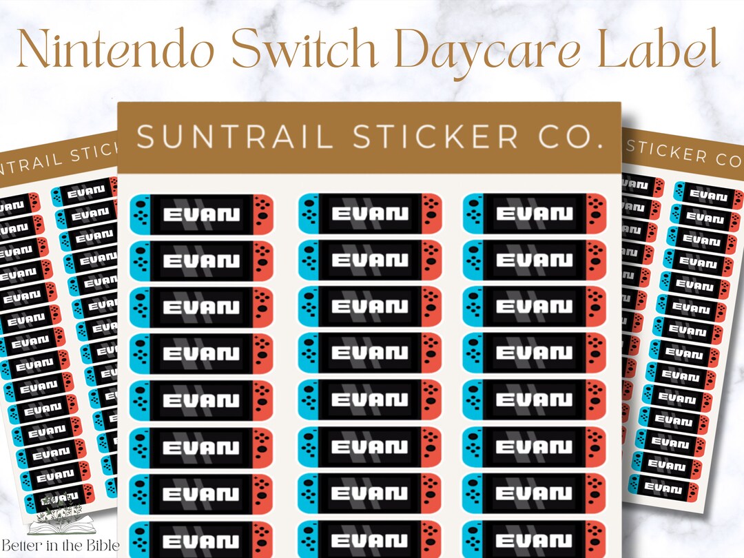 Nintendo Switch Custom Name Label, Waterproof Daycare and Back to ...