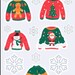 Ugly Christmas Sweater Stickers, Ugly Sweater Stickers, Christmas ...