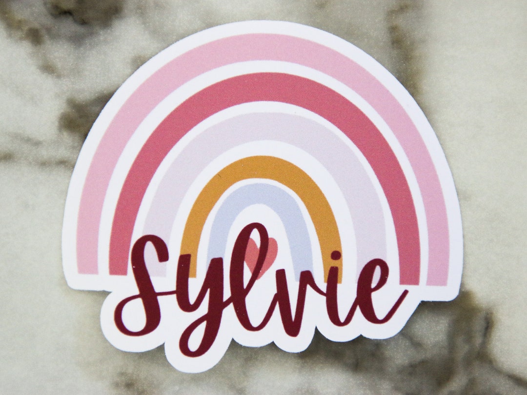 Custom Name Rainbow Sticker, Rainbow Sticker for Girls, Personalized ...