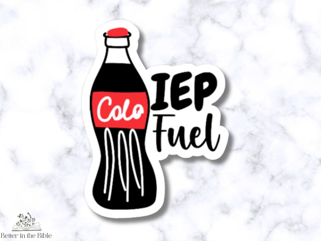 IEP Fuel Cola Sticker, Coke Bottle Design, Inspirational Vinyl Decal ...
