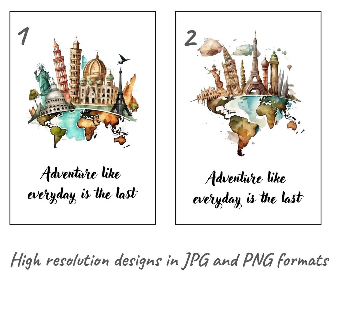 2 Adventure Instant Downloads Travel Inspiration Aspiration Affirmation ...