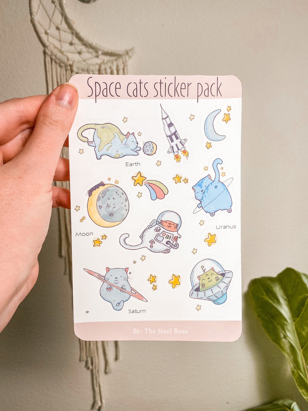 Space Cats Sticker Sheet Matte Paper - Etsy