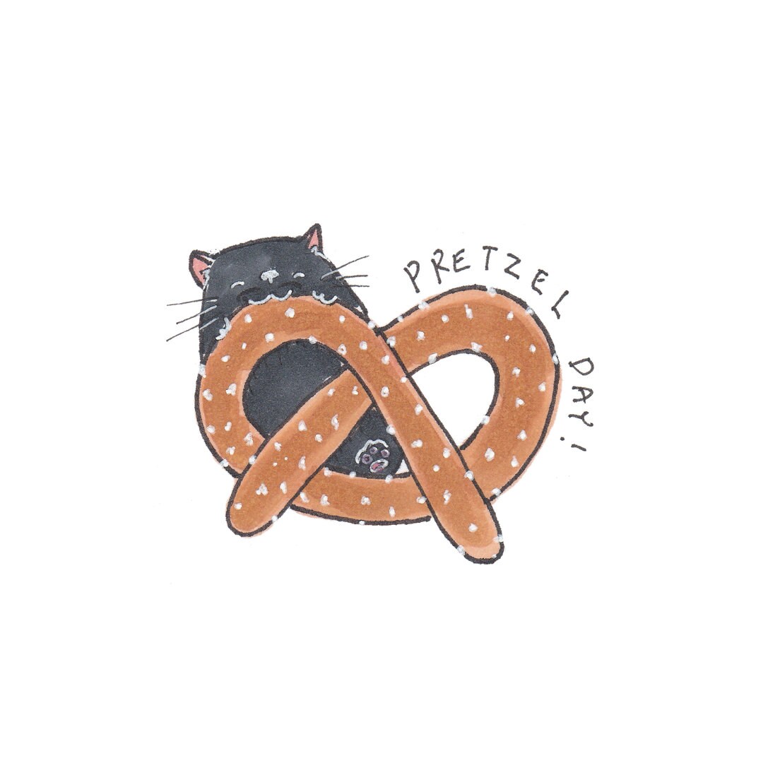 The Office Cats Sticker Handmade Traditionally Hand Drawn | Etsy