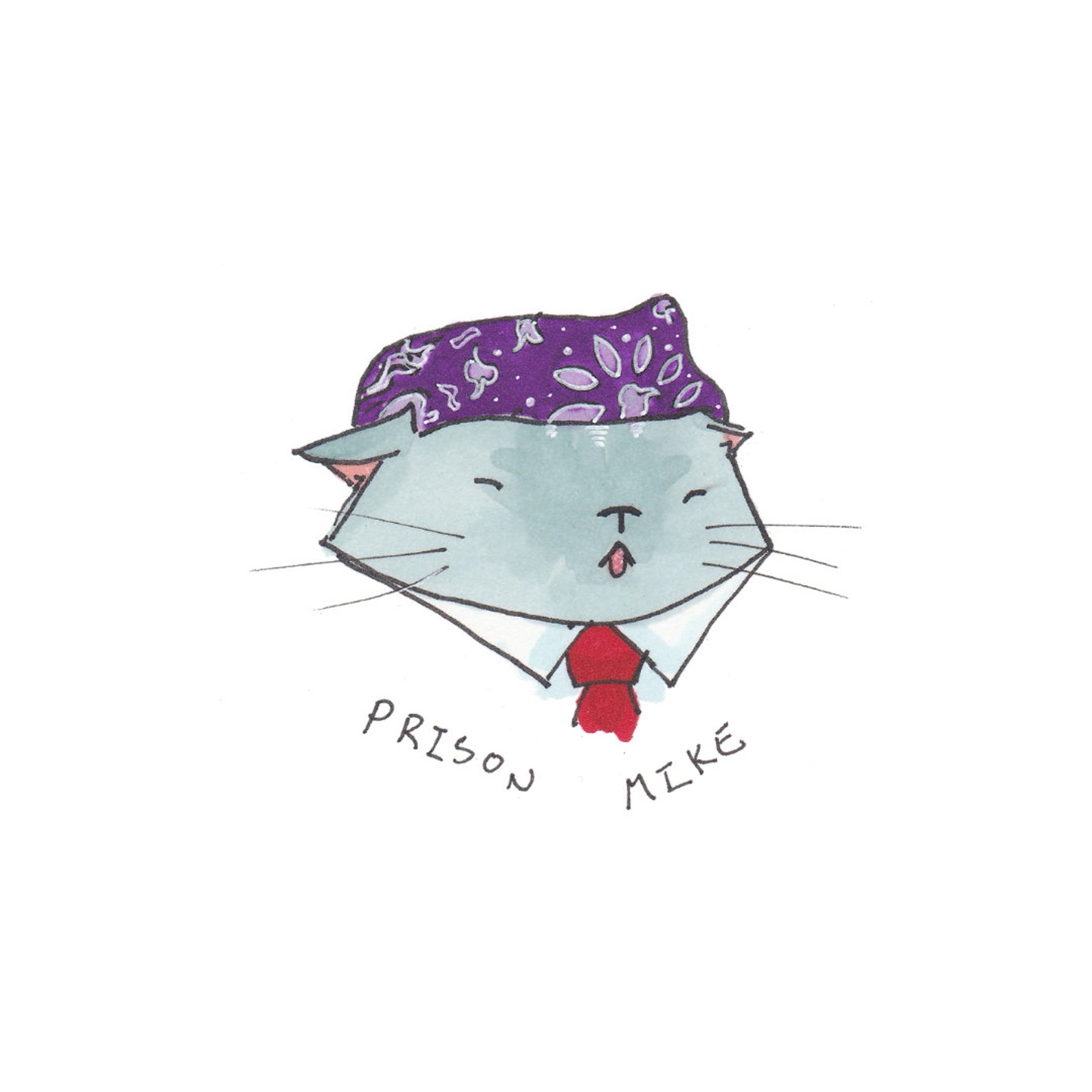 The Office Cats Sticker Handmade Traditionally Hand Drawn - Etsy