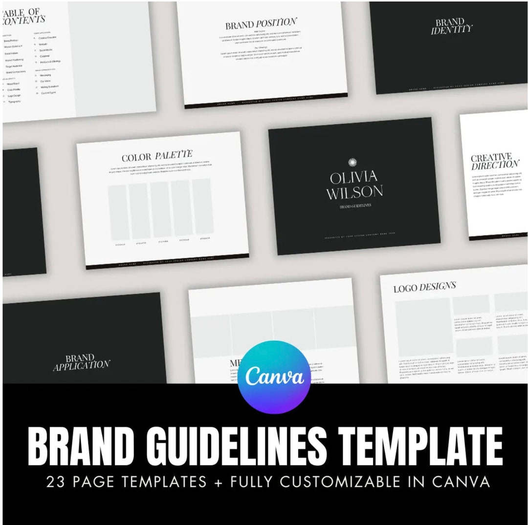 Brand Guidelines Template | Brand Design | Canva Templates | Brand ...