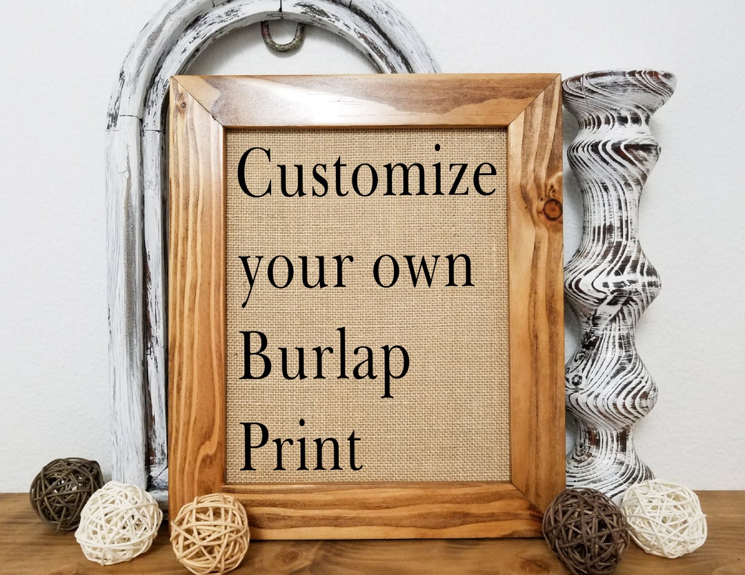 Personalized Burlap, Handmade Gift for Mom, Gift for Sister, Custom ...