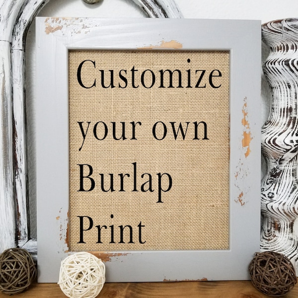 Burlap Print - Etsy