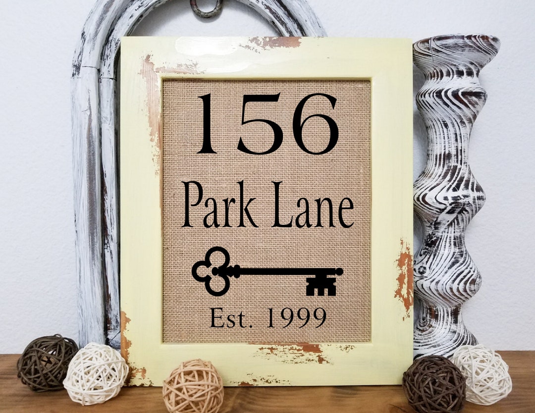 Personalized Burlap Print, Address Wall Decor, Address Home Decor, Our ...