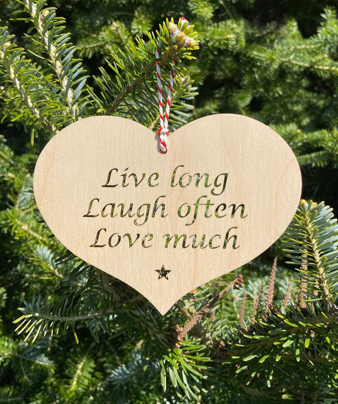 Corazón de madera Live Laugh Love - Etsy España