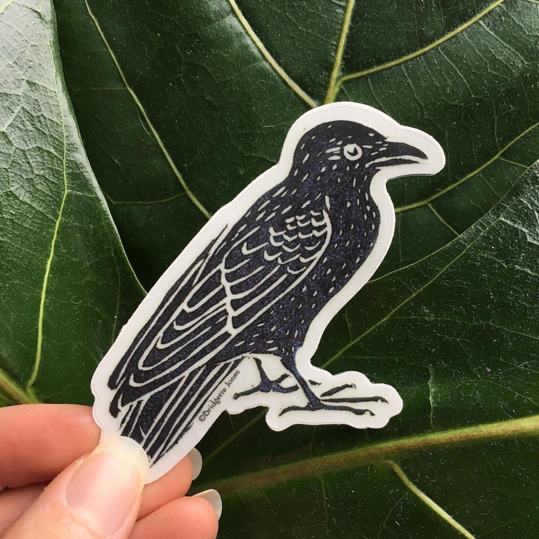 2 Clear Vinyl Crow Stickers - Etsy