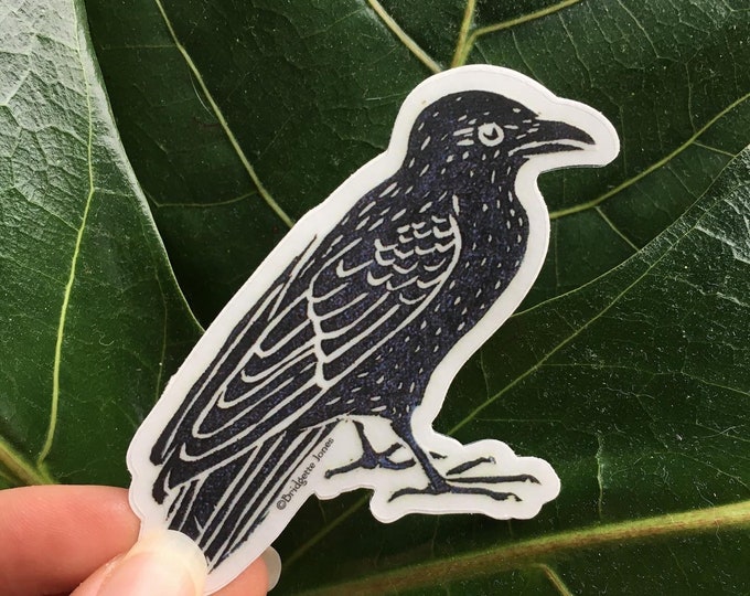 2 Clear Vinyl Crow Stickers - Etsy