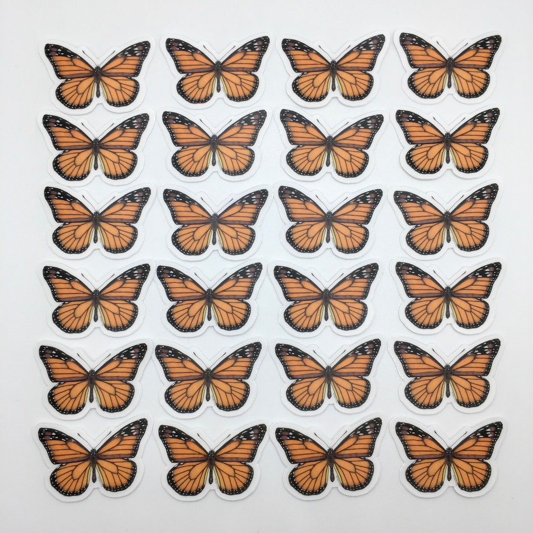24 Mini Monarch Stickers (teachers Pack) - Etsy