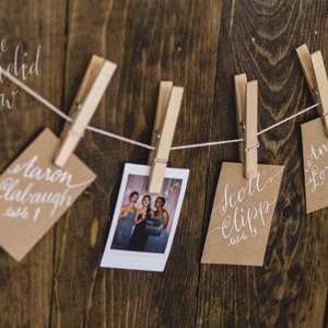 RESERVED LISTING - Katie Reyna Custom Calligraphy Kraft Escort Cards ...