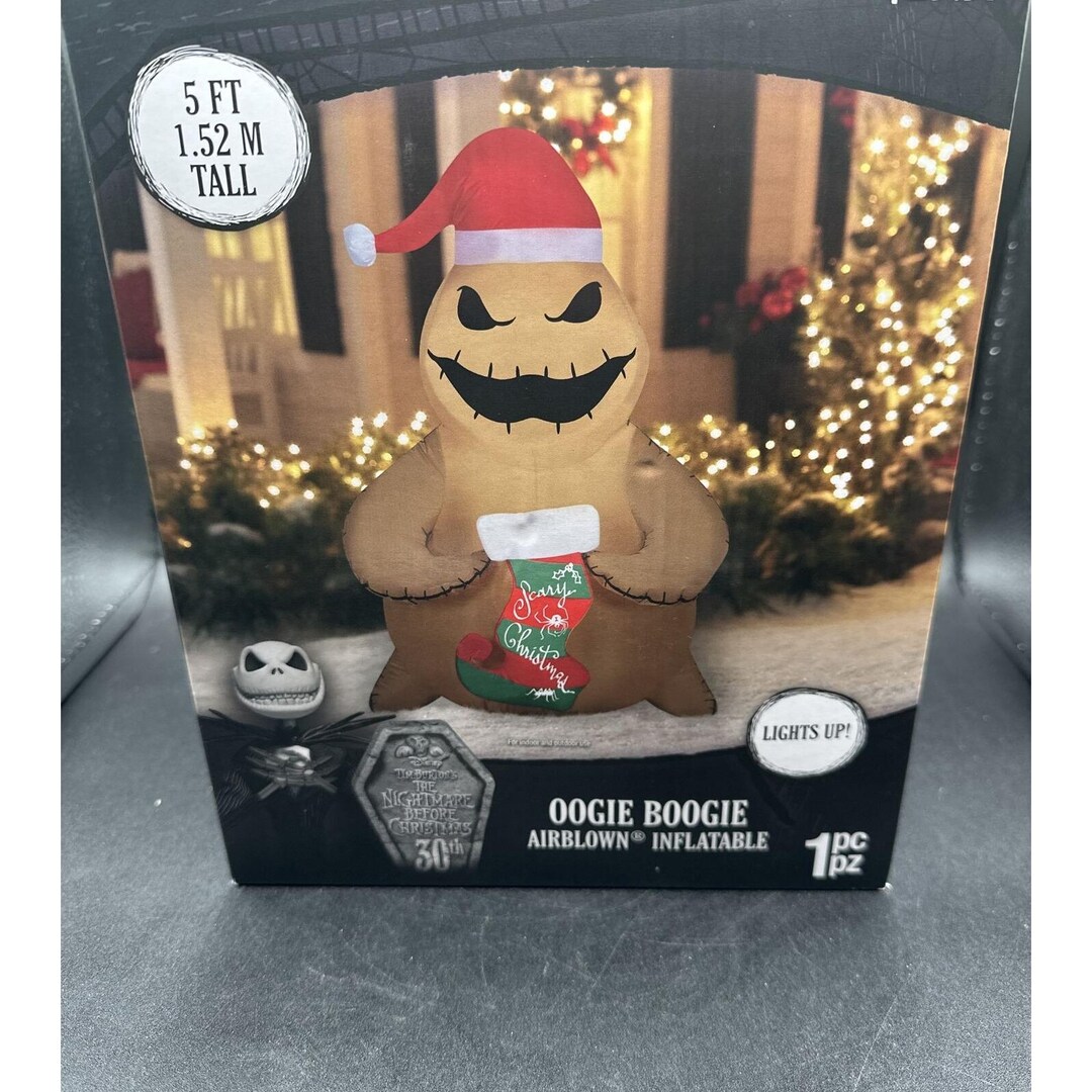 Nightmare Before Christmas Oogie Boogie 5' Ft Christmas Inflatable Lawn ...