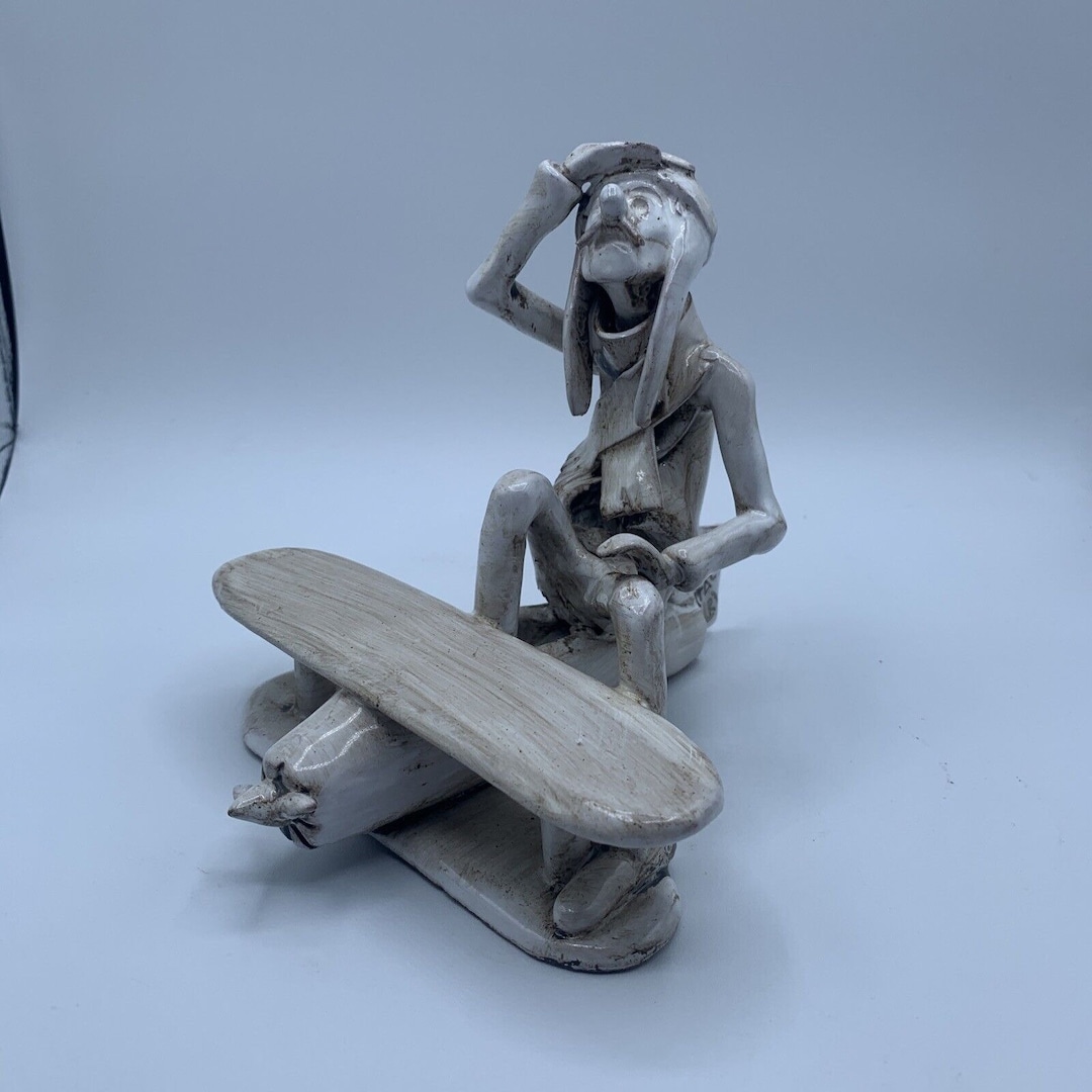 Vintage Dino Bencini Ceramic Pilot Airplane Sculpture With Pilot Italy ...