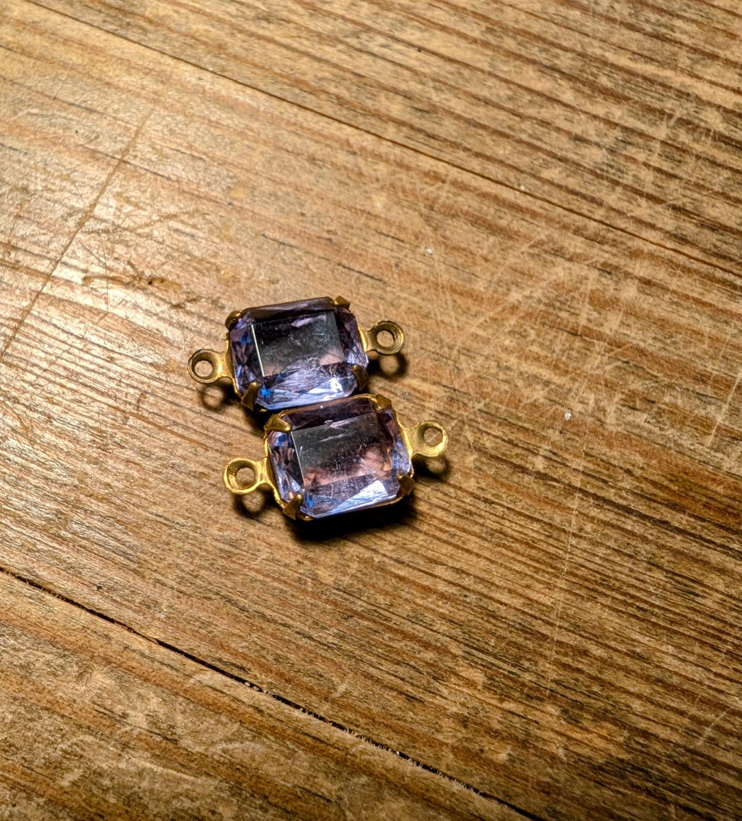 Vintage West German Alexandrite Glass Jewel Connectors - Etsy